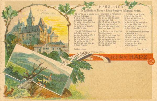 Historische Postkarten / Stadt Wernigerode